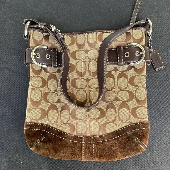 Coach | Bags | Coach Signature Leather Bottom Slim Shoulder Bag | Poshmark